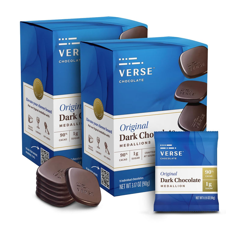Verse Chocolate | Indulgent Dark Chocolate Squares | 1g of sugar ...