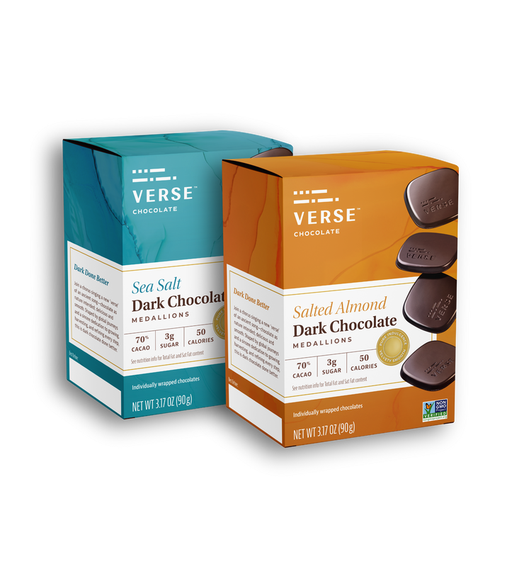 Verse Chocolate | Indulgent Dark Chocolate Squares | 1g of sugar ...